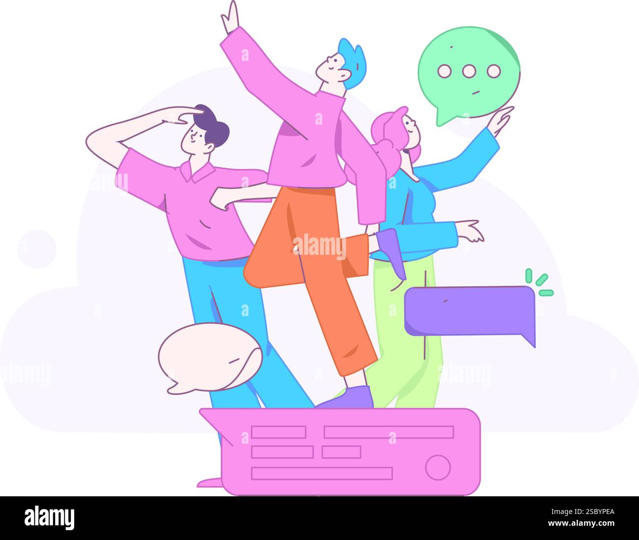 Communicate with consultants flat vector character concept operation ...