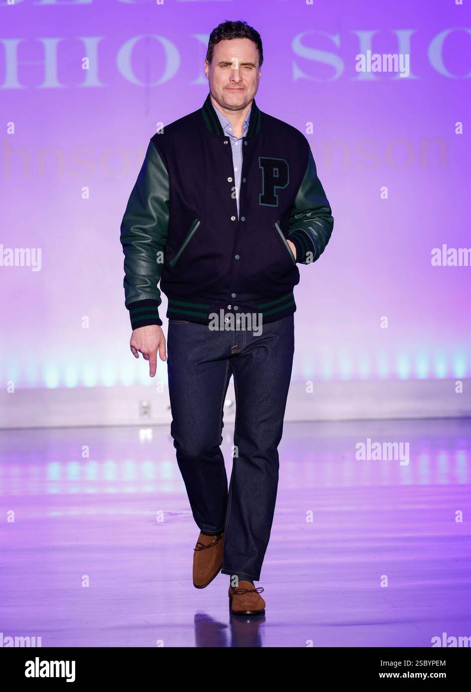 Dominic Fumusa walks the runway at the 9th annual Blue Jacket Fashion ...