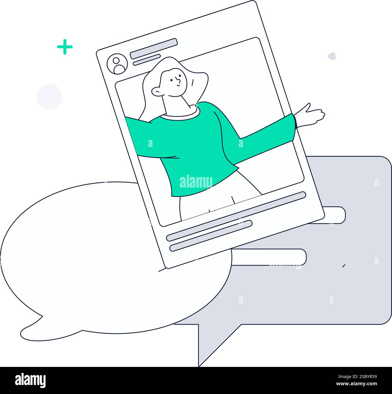 Communicate with consultants flat vector character concept operation ...