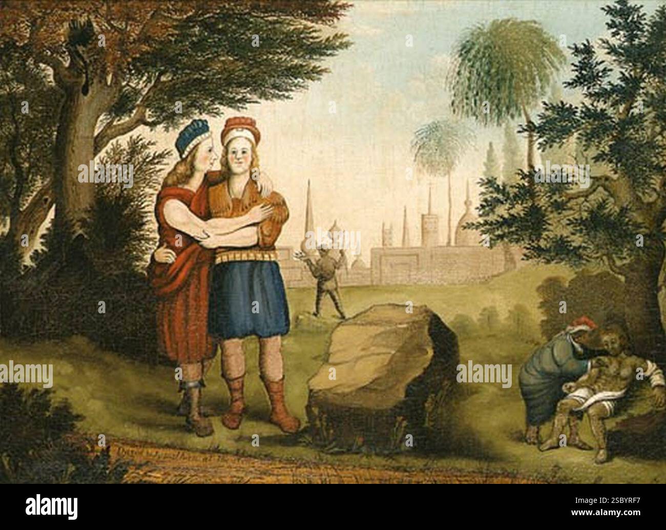 Hicks - Jonathan and David at the Stone Ezel, 1847 Stock Photo - Alamy