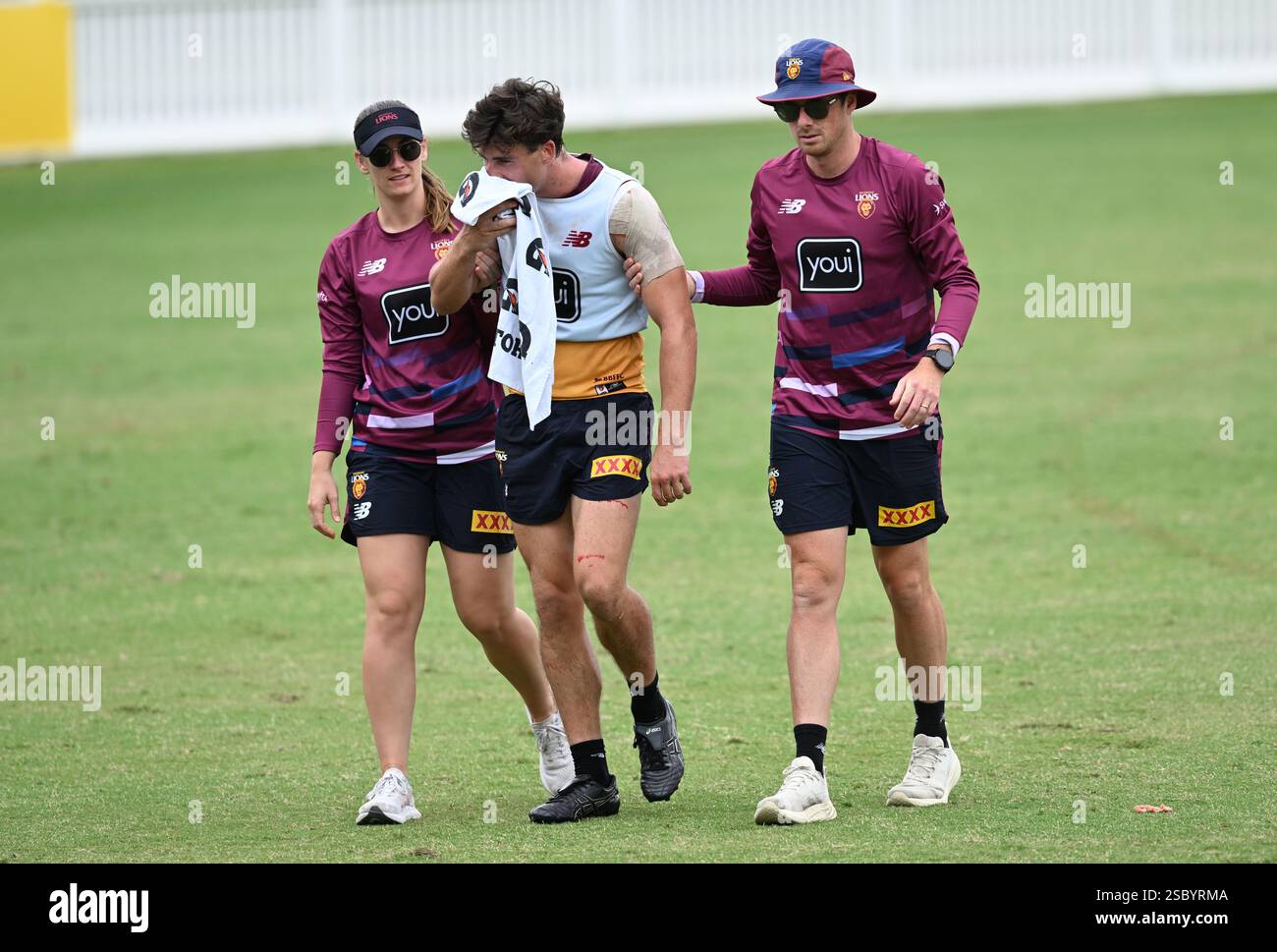 Brisbane, Australia. 05th Feb, 2025. Noah Answerth (centre) of the ...
