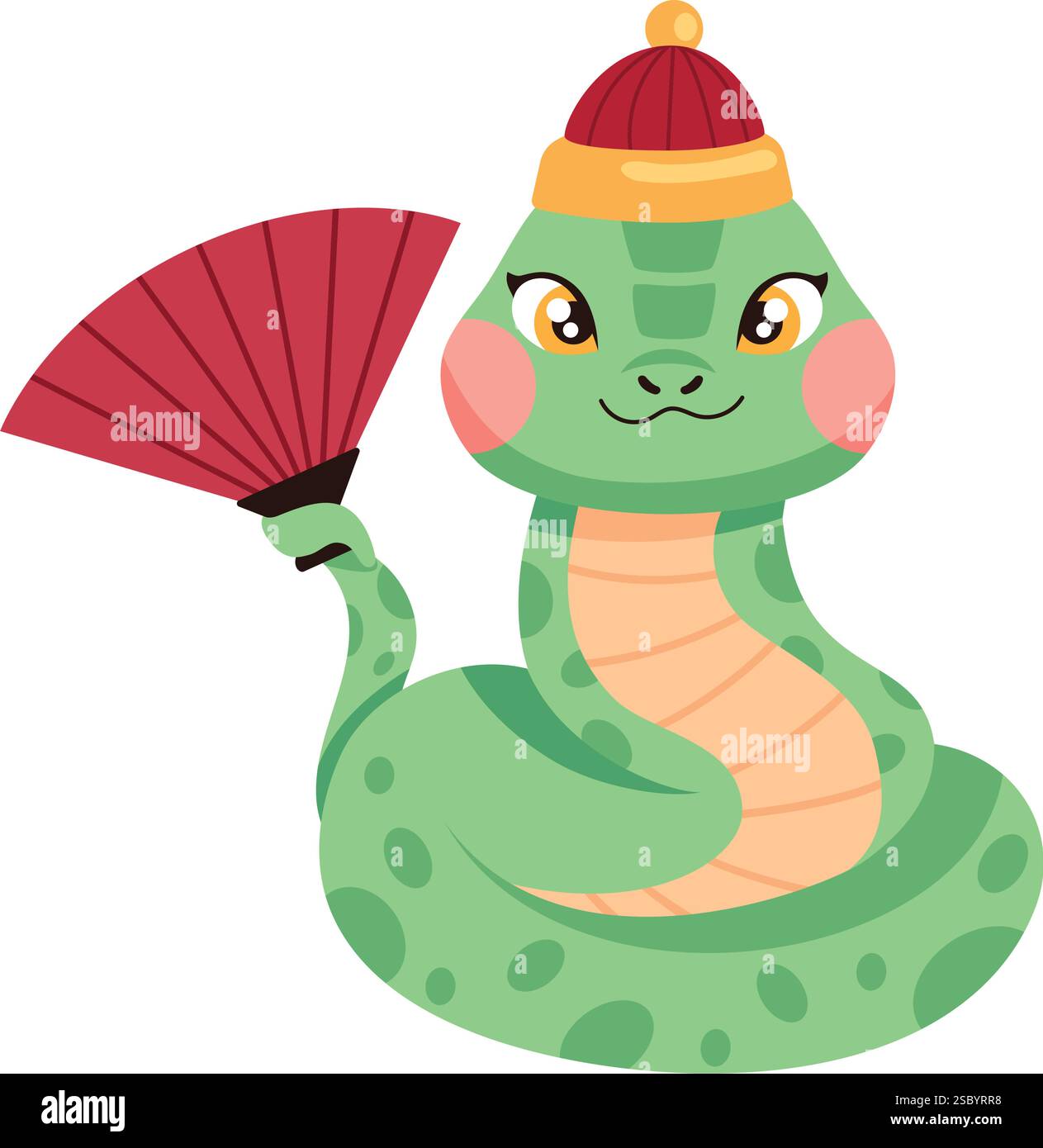 Chinese Fan Snake Icon Stock Vector Image & Art - Alamy
