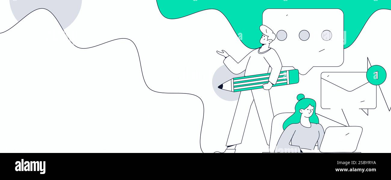 Communicate with consultants flat vector character concept operation ...