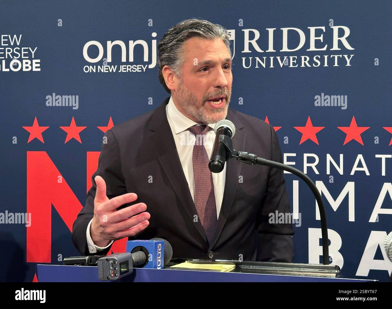 Bill Spadea, a former radio show host, speaks after the first ...