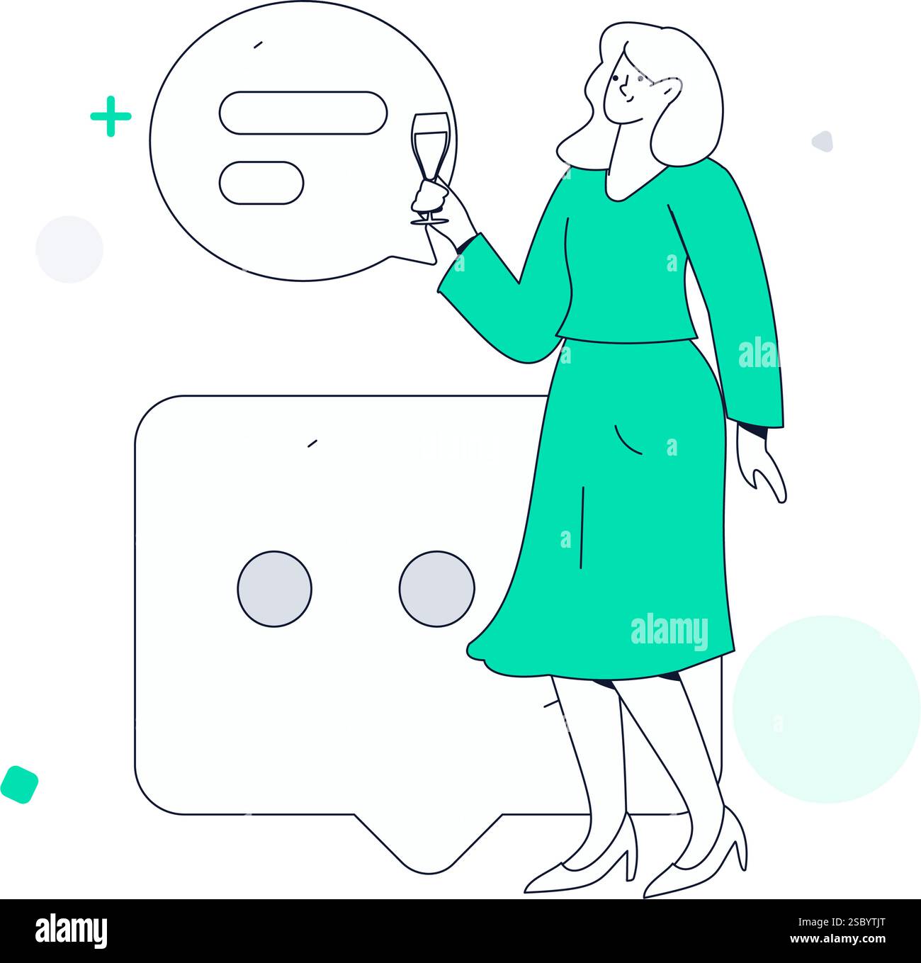Communicate with consultants flat vector character concept operation ...