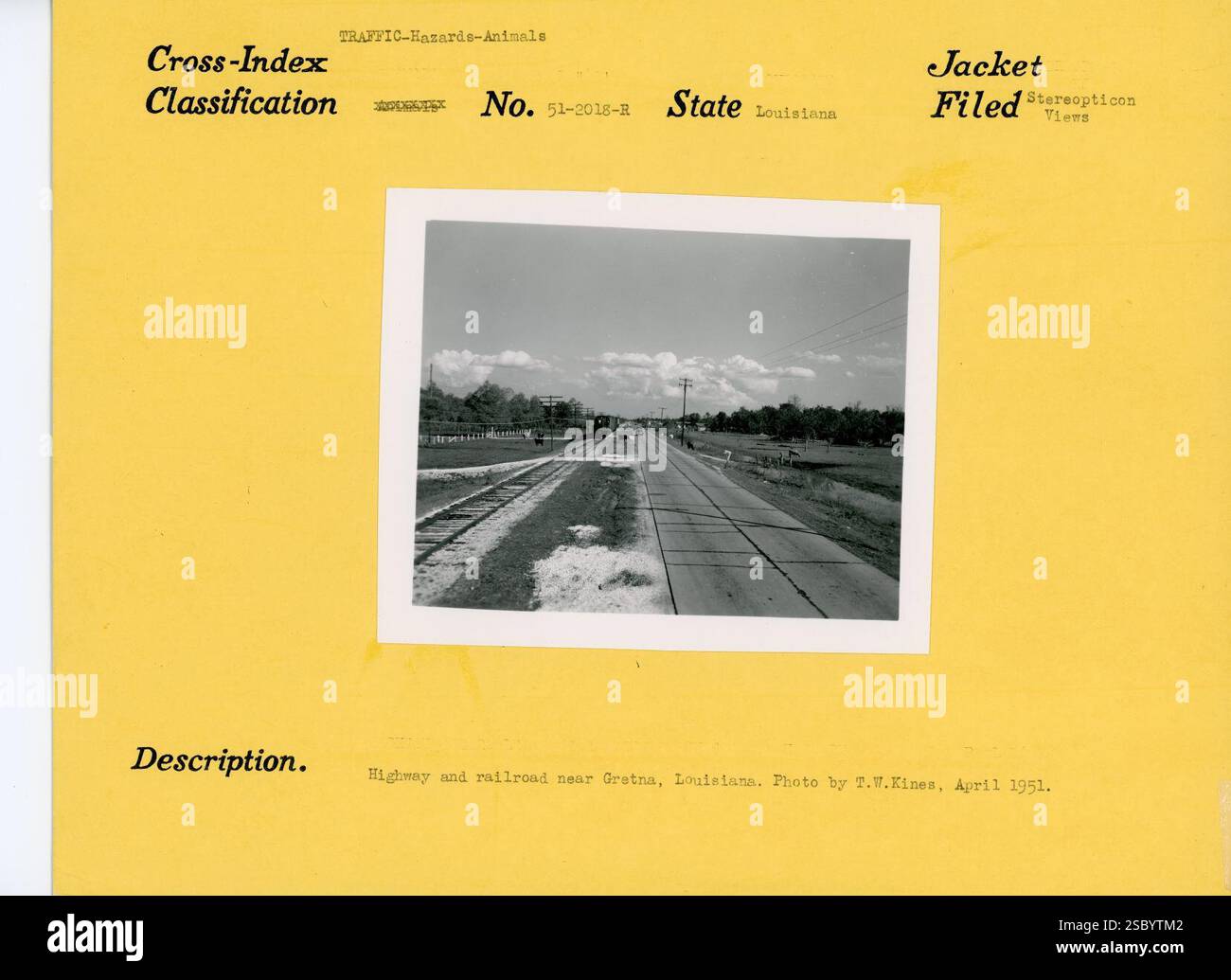 Highway and Railroad, Jefferson Parish, Louisiana, 1951 Stock Photo - Alamy