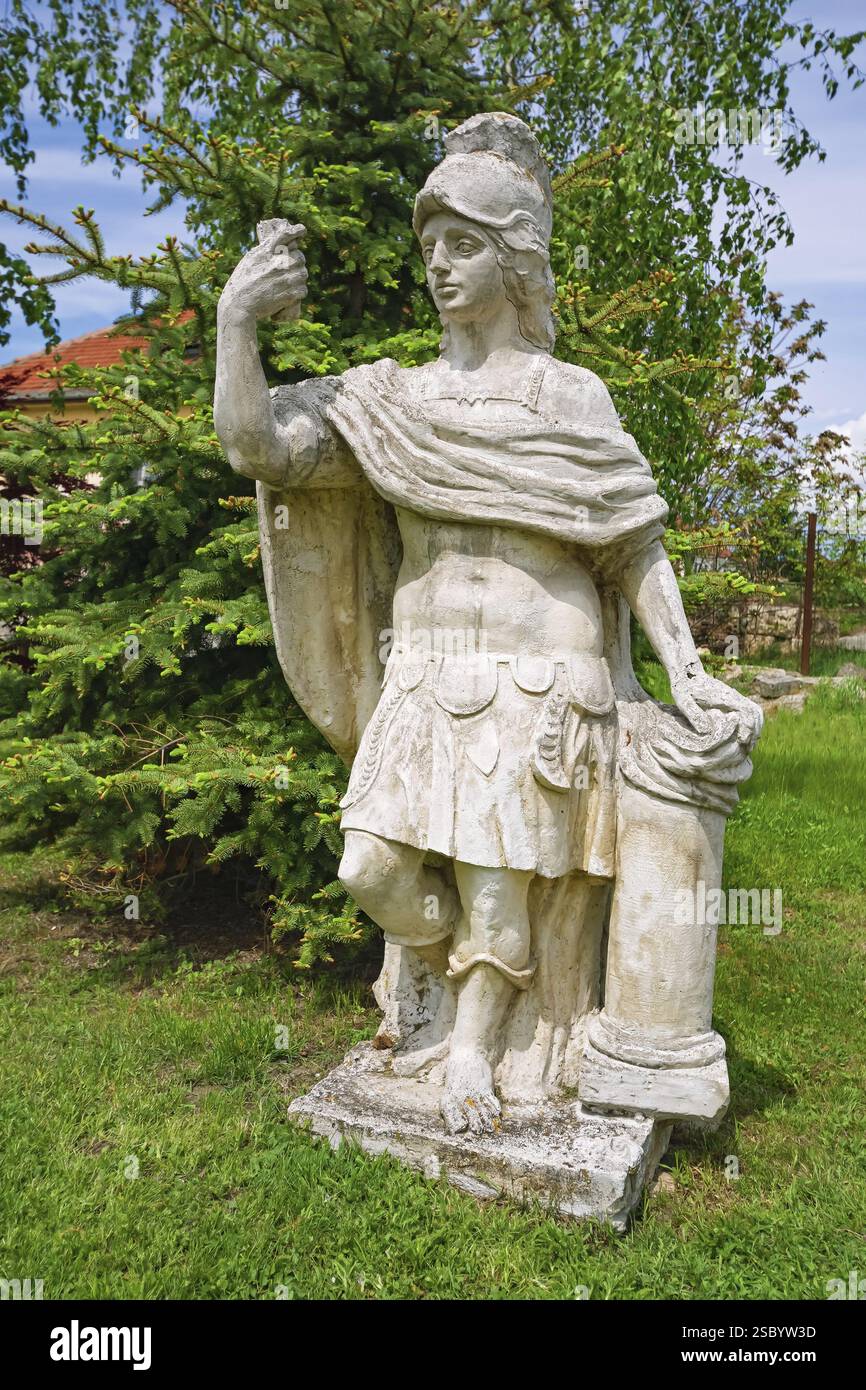 Old Statue of an Roman Hero in the Garden Alba Iulia, Romania, Europe ...