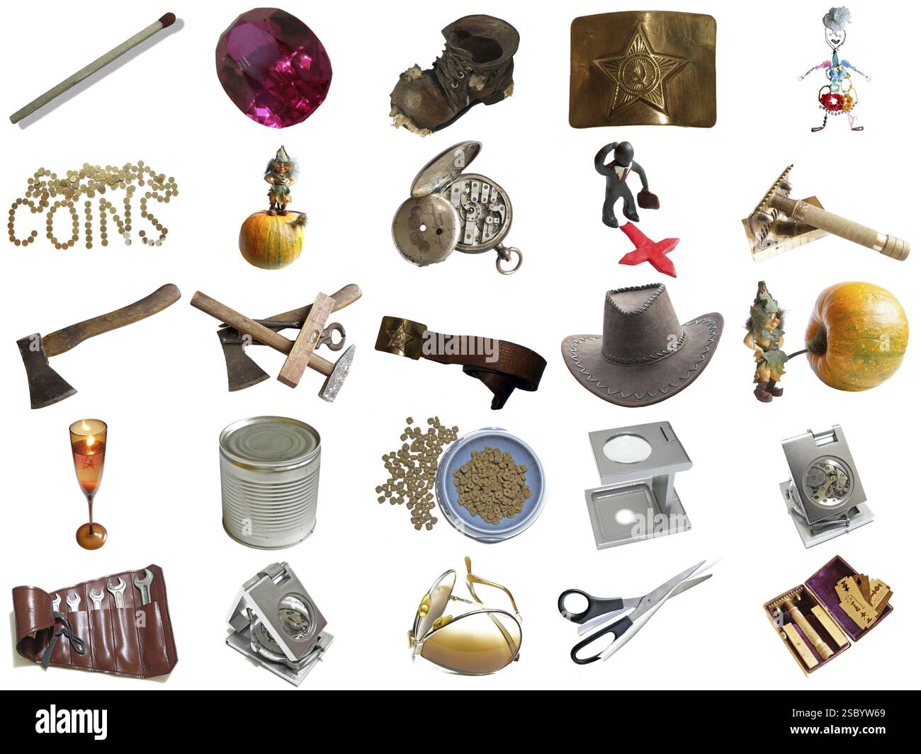 Set from different everyday items from my portfolio Stock Photo - Alamy