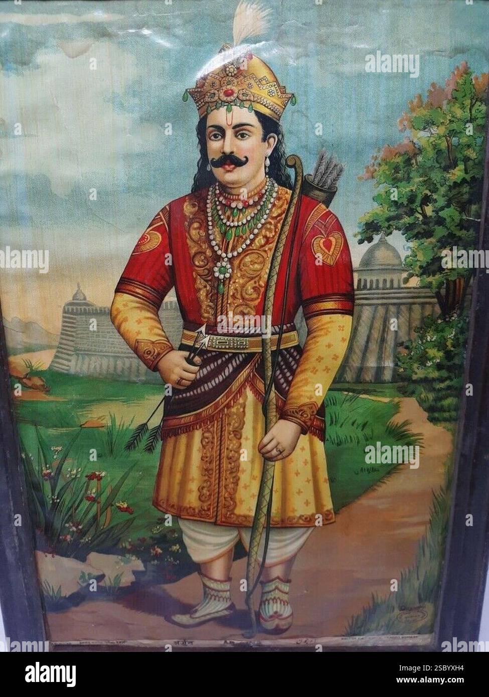 Hindu Ravi Verma's Mahabharata Arjuna Pandava Brother Stock Photo - Alamy