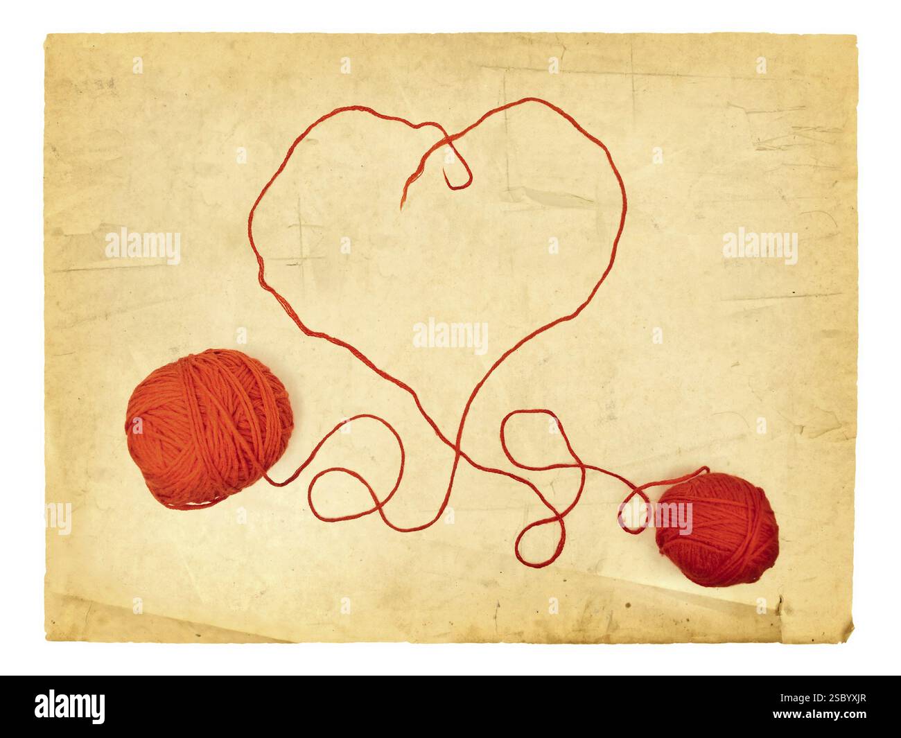 Zwei rote Kleeblaetter in Herzform bei Vintage Paper Stock Photo - Alamy
