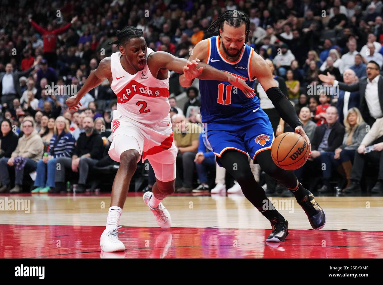 Toronto, Canada. 04th Feb, 2025. New York Knicks' Jalen Brunson (11 ...