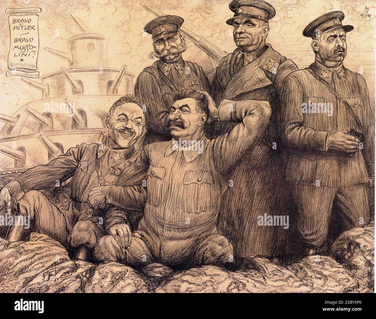 Hinko Smrekar - Bravo Hitler, bravo Mussolini (1940 Stock Photo - Alamy
