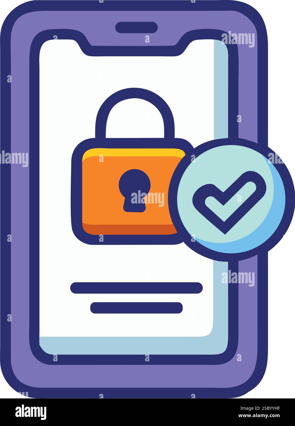Mobile Secure Login Icon Stock Vector Image & Art - Alamy