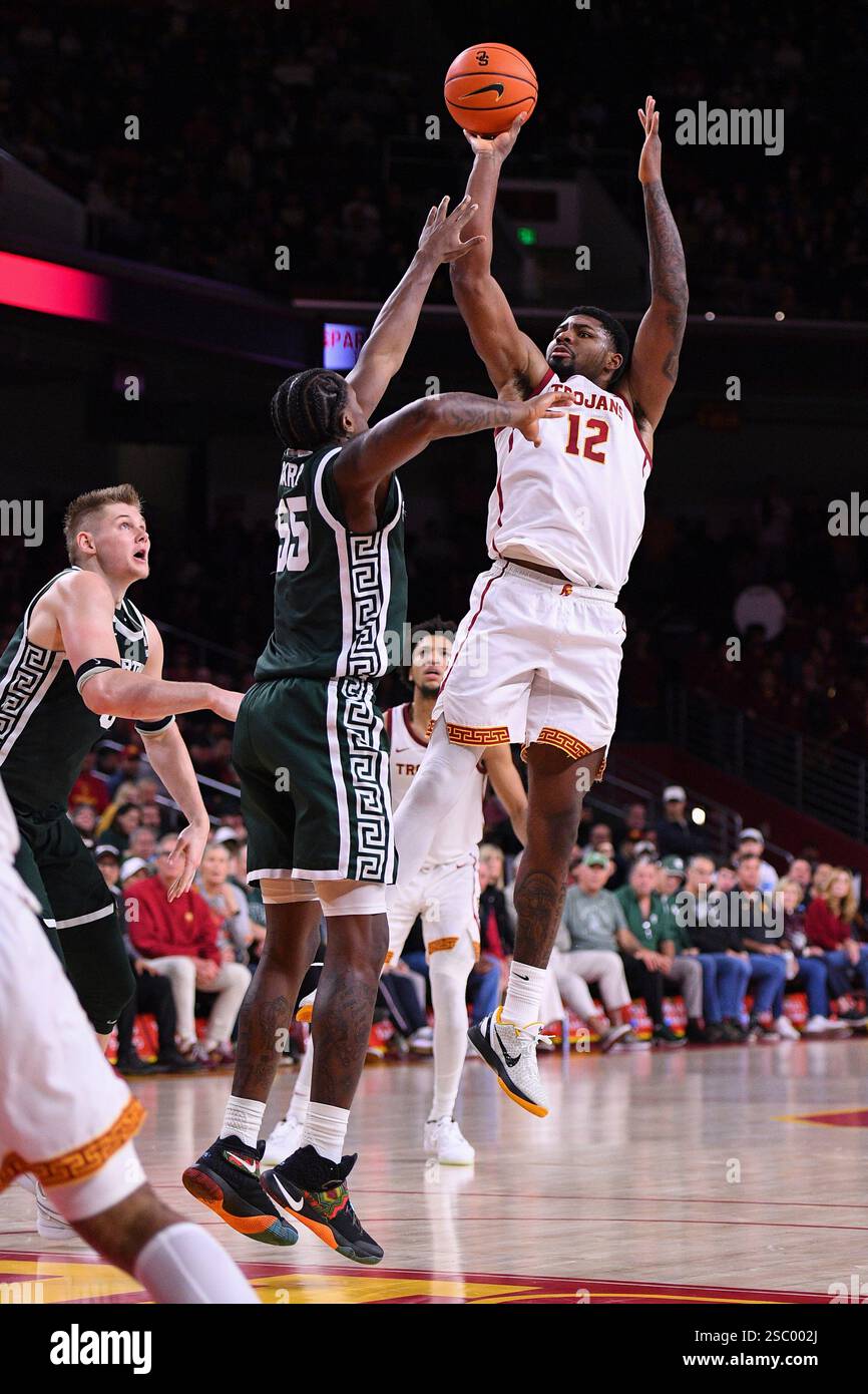 LOS ANGELES, CA - FEBRUARY 01: USC Trojans forward Rashaun Agee (12 ...