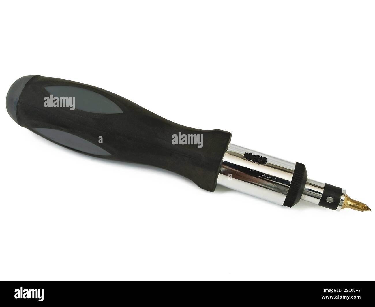 Single screwdriver against the white background Stock Photo - Alamy