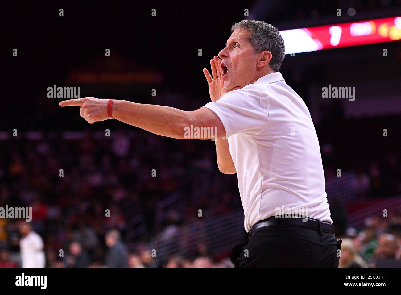 LOS ANGELES, CA - FEBRUARY 01: USC Trojans head coach Eric Musselman ...