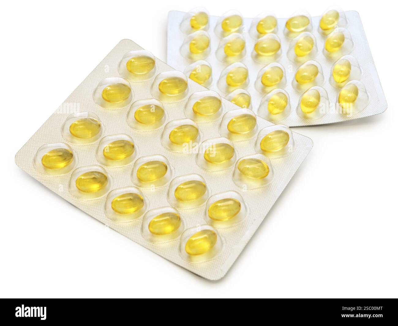 Package of fish oil pills over the white background Stock Photo - Alamy