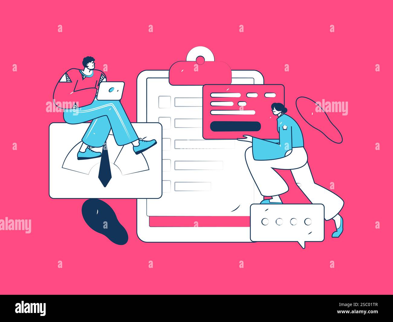 Communicate with consultants flat vector character concept operation ...