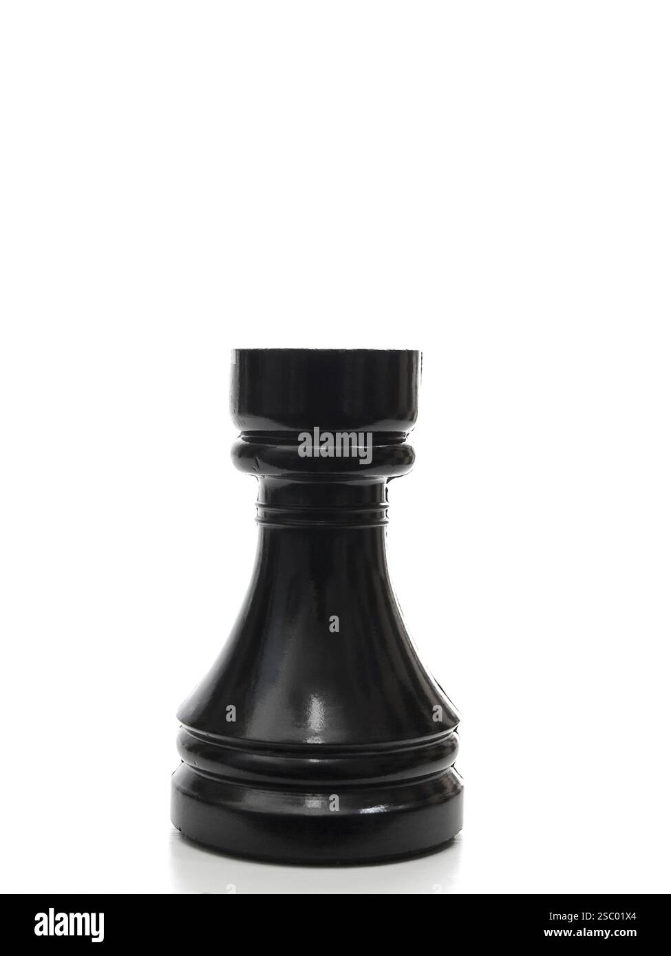 Single black rook in chess against the white background Stock Photo - Alamy