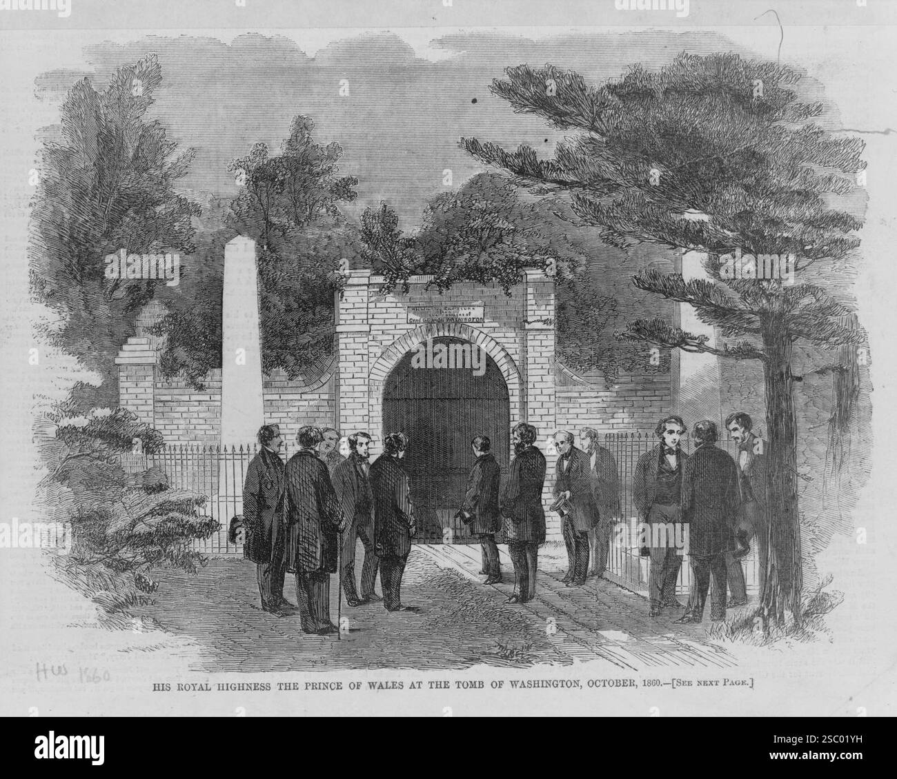 His Royal Highness the Prince of Wales at the tomb of Washington ...