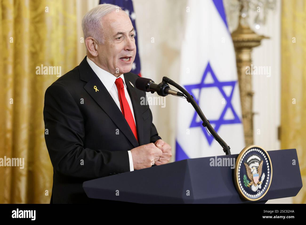 Washington, DC, USA. 04th Feb, 2025. Israeli Prime Minister Benjamin ...