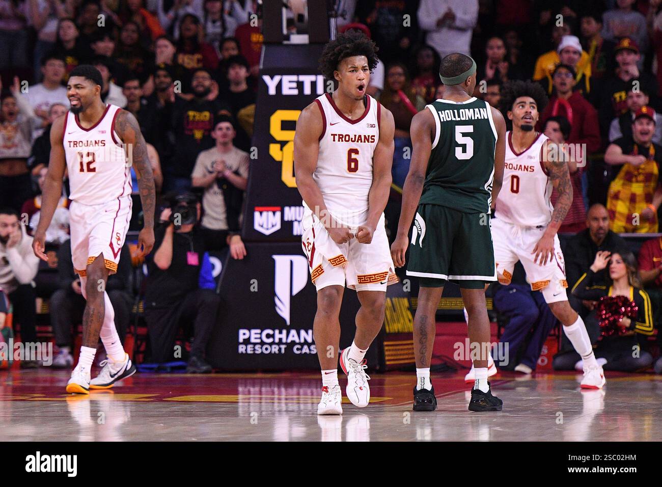 LOS ANGELES, CA - FEBRUARY 01: USC Trojans guard Wesley Yates III (6 ...