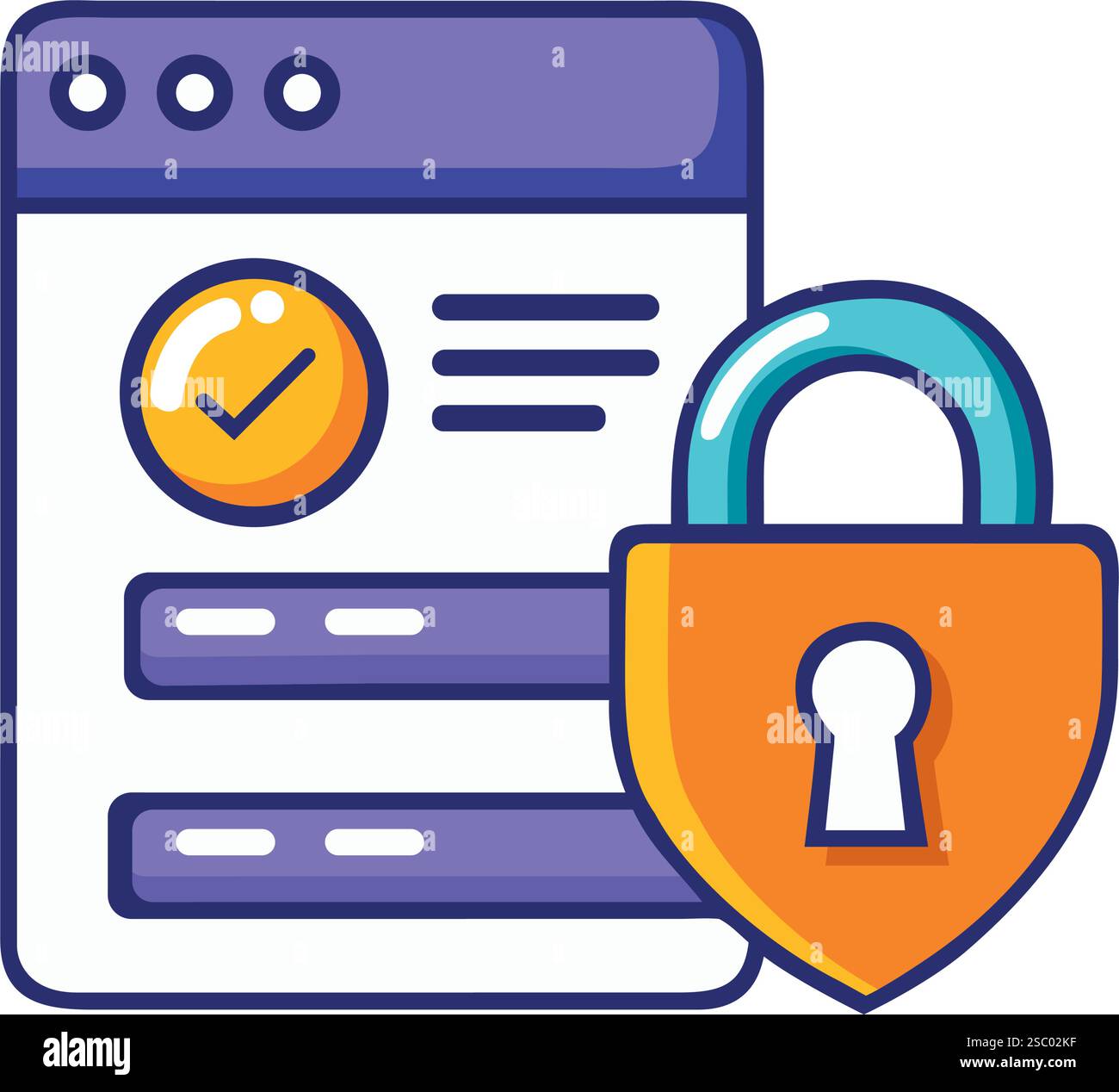 Secure User Account Icon Stock Vector Image & Art - Alamy