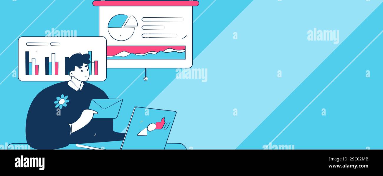 Communicate with consultants flat vector character concept operation ...
