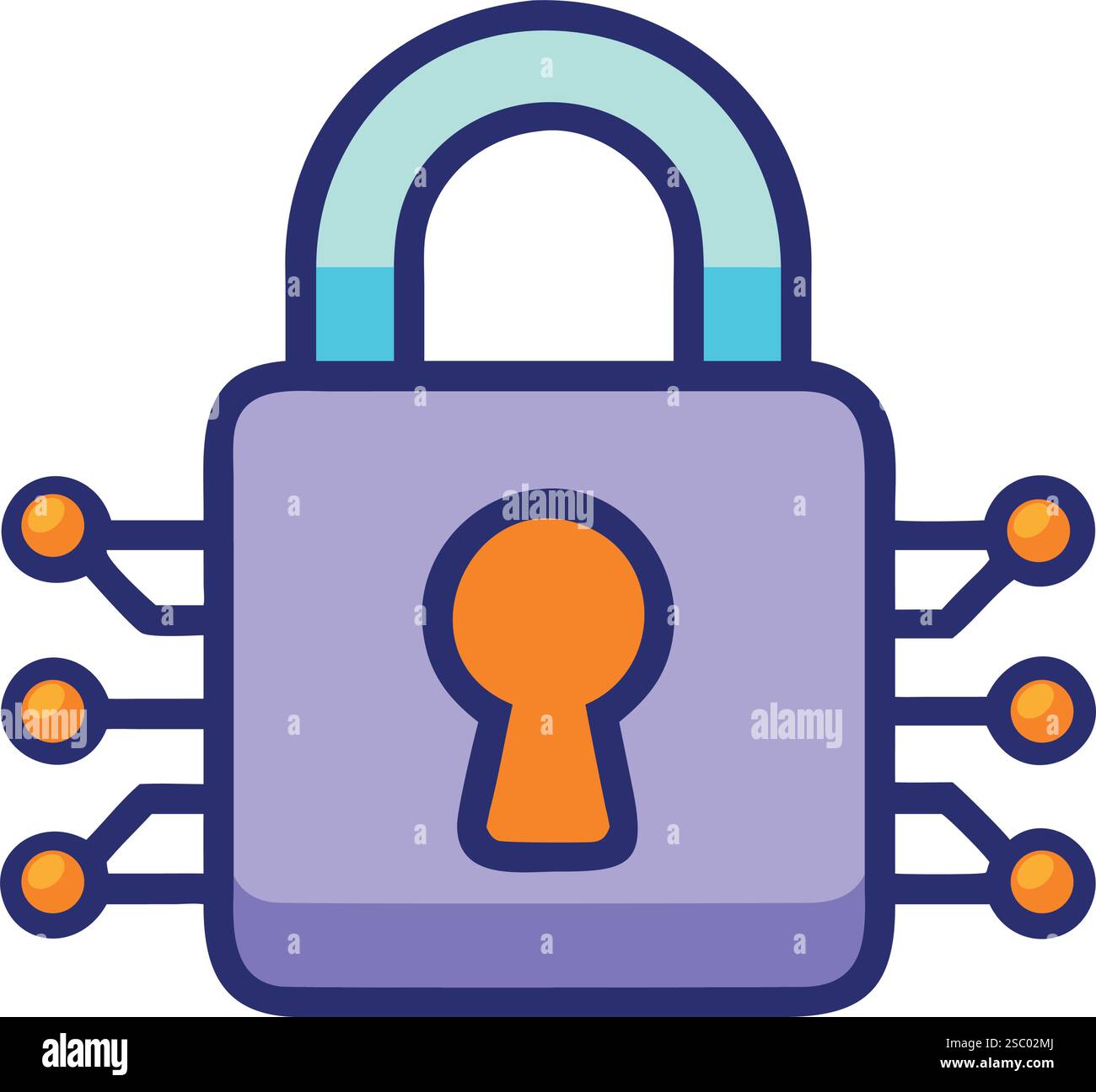 Secure Digital Lock Icon Stock Vector Image & Art - Alamy