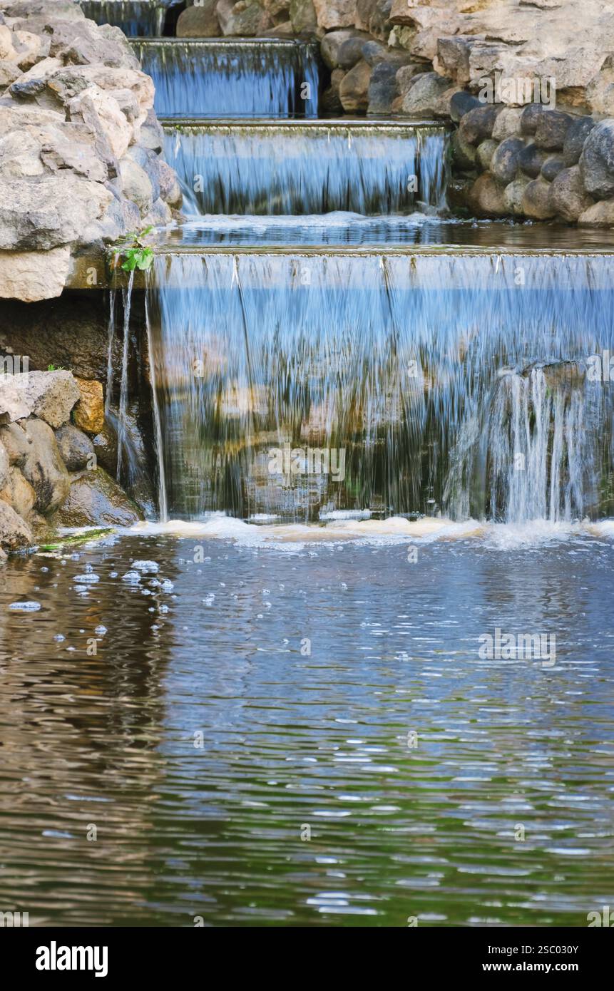 River in city cascades hi-res stock photography and images - Alamy