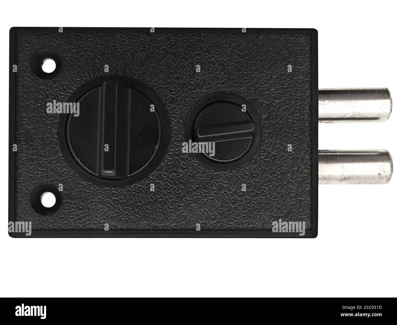 Photo Of The Metal Black Lock Against The White Background Stock Photo ...