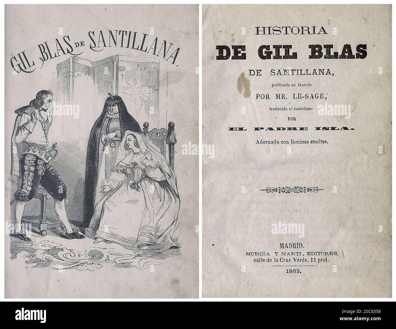 Historia de Gil Blas de Santillana 1863 Stock Photo - Alamy