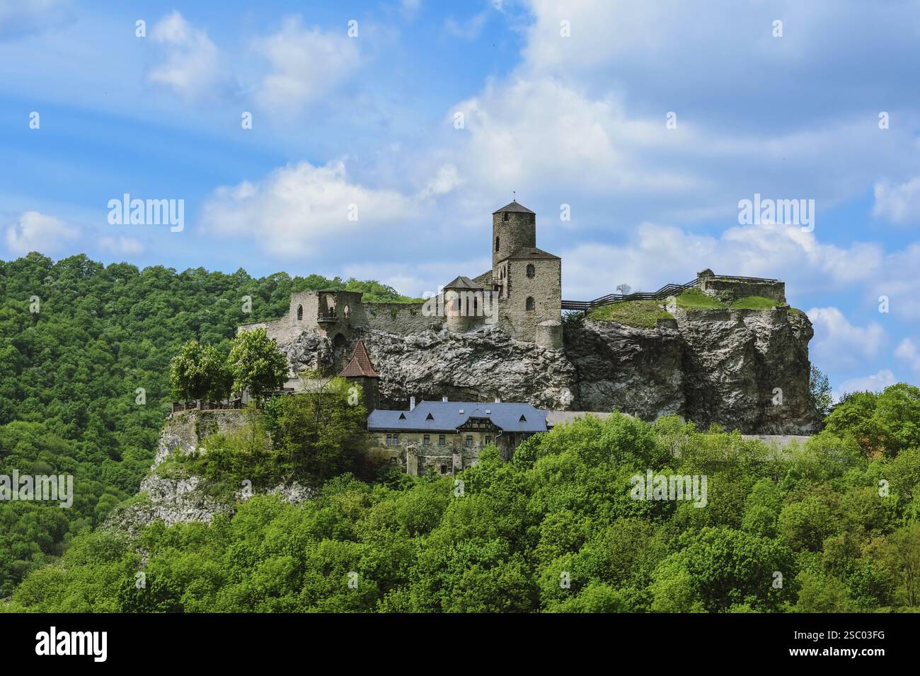 An Old Catle Under the Blue Sky Usti Nad Labem, Czech Republic, Europe ...