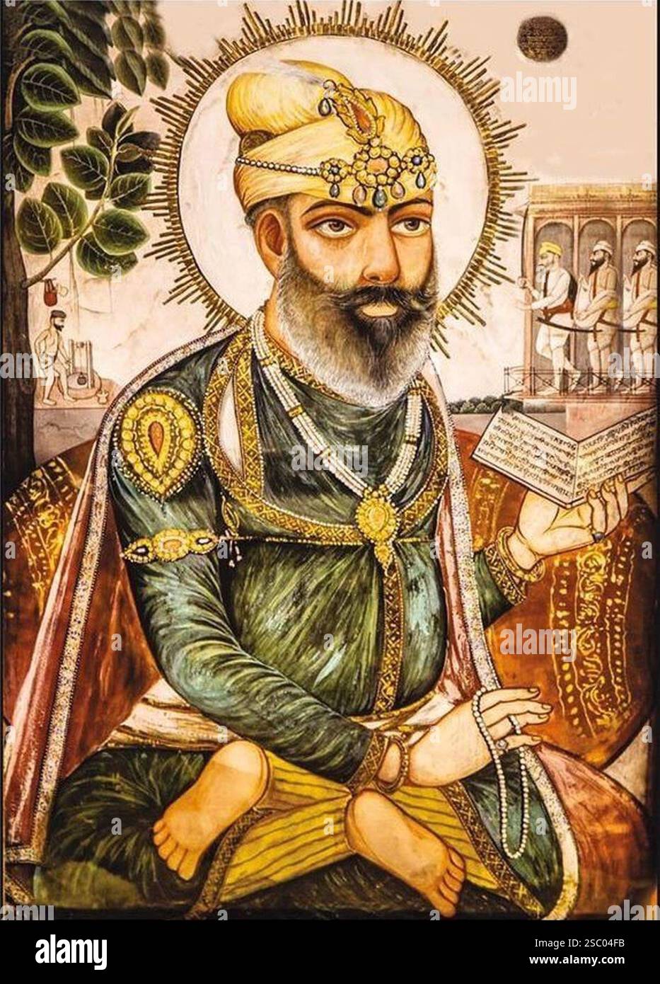 Historical depiction of Guru Tegh Bahadur from a portrait located in ...