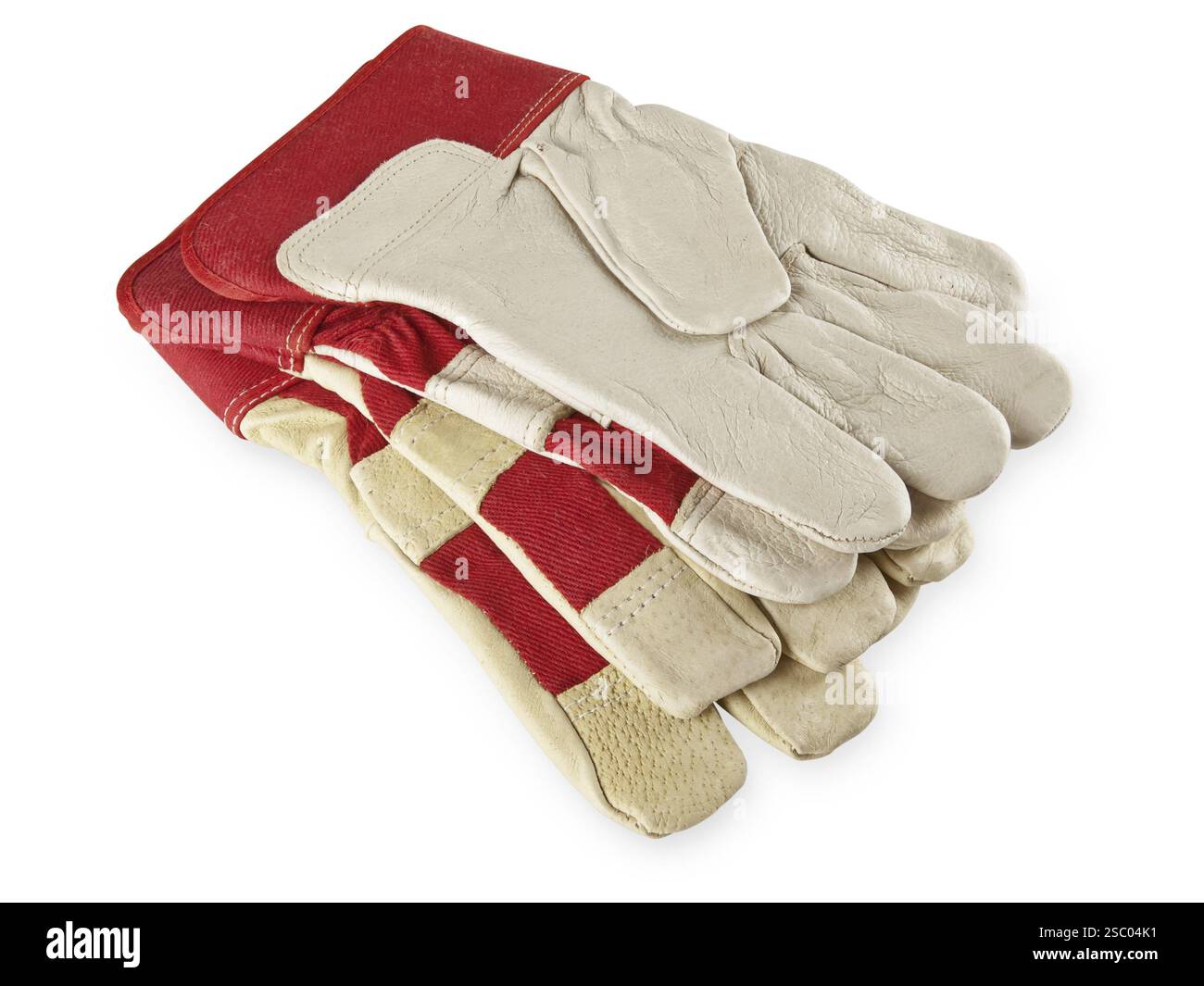 Two pair of work gloves over the white background Stock Photo - Alamy