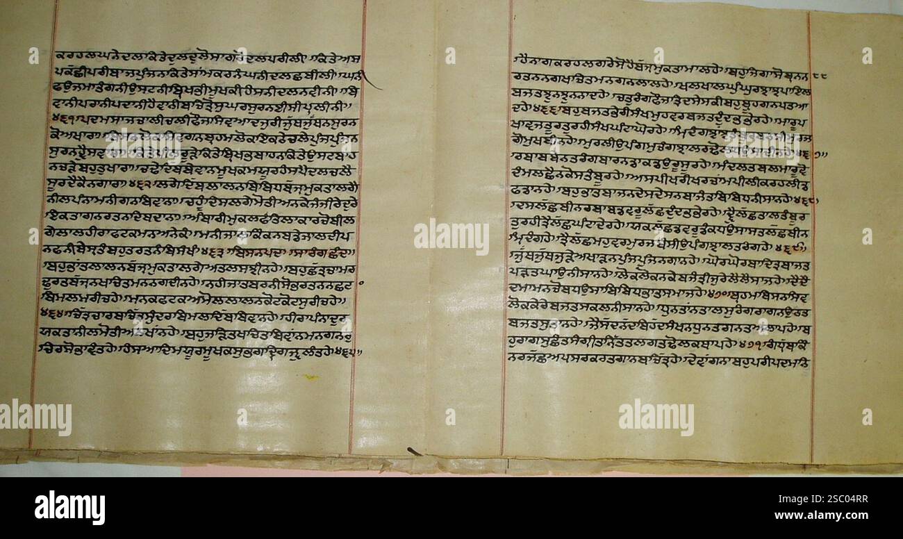 Historical Sarbloh Granth manuscript from the 1800's, text is contained ...