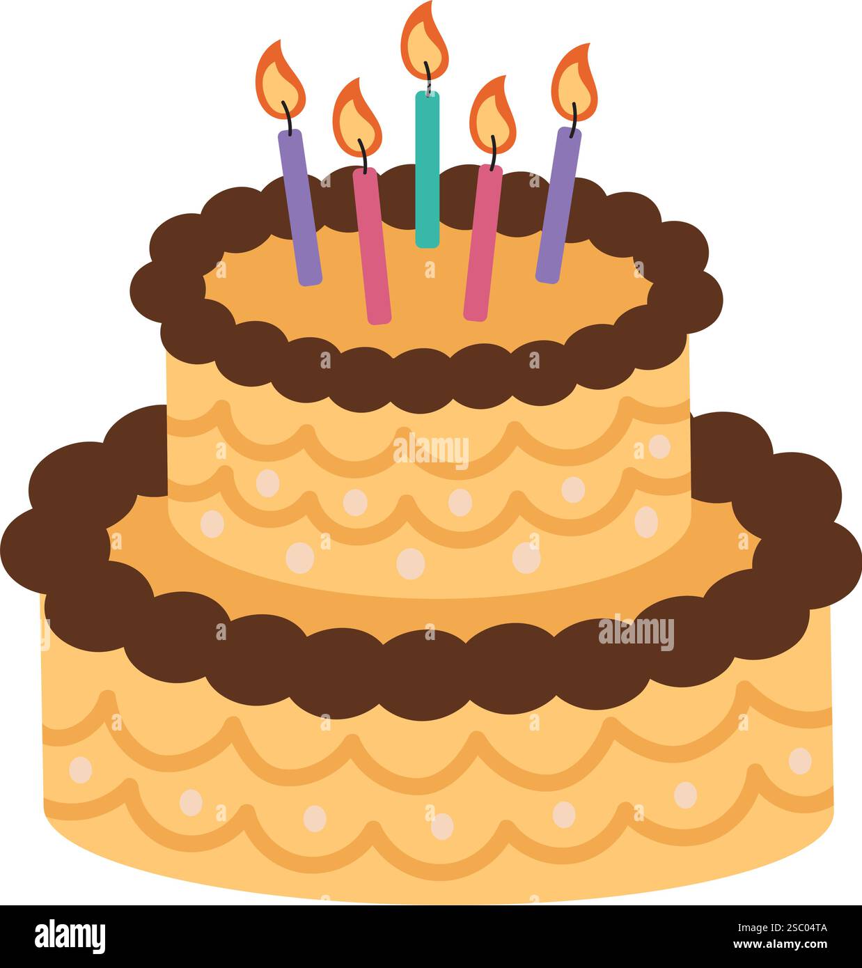 Two layered birthday cake hi-res stock photography and images - Alamy