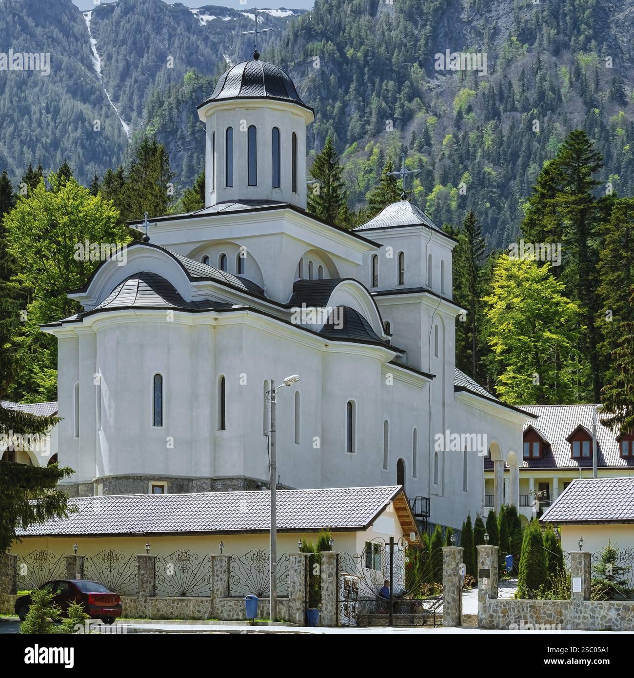 Caraiman Monastery Church at the Foot of the Bucegi Mountains Sinaia ...