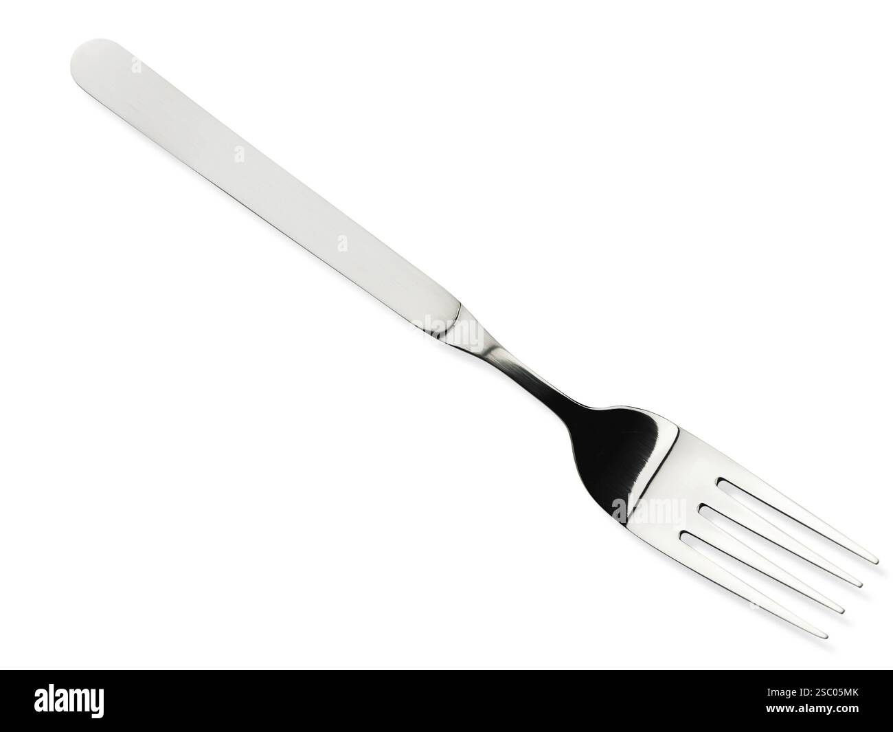 Single fork over the white background Stock Photo - Alamy