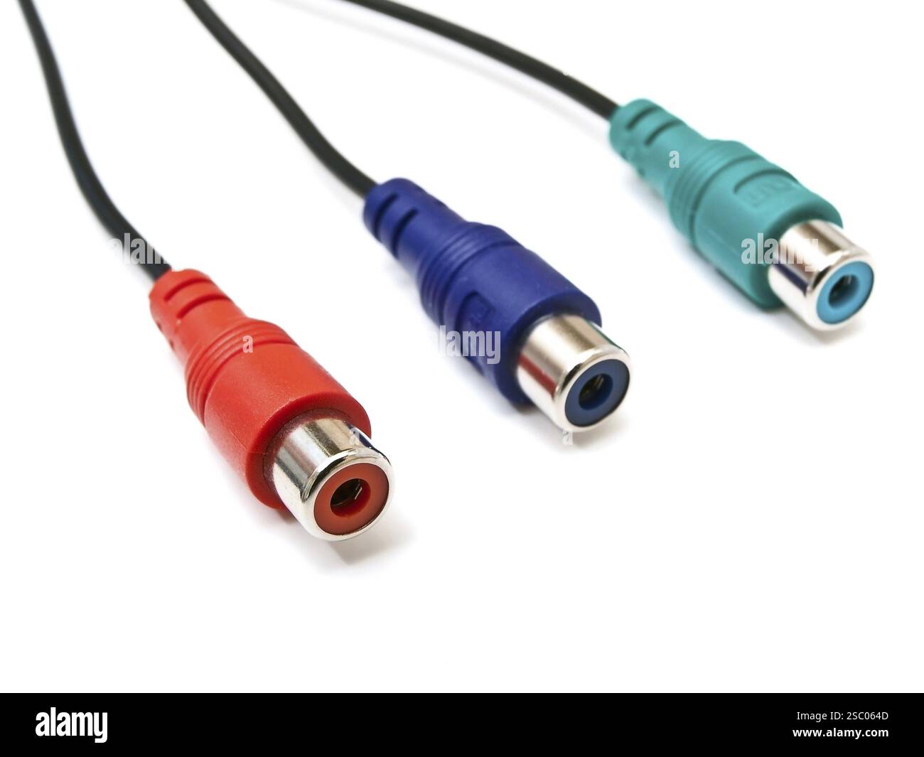 Red, blue and green plugs over the white background Stock Photo - Alamy