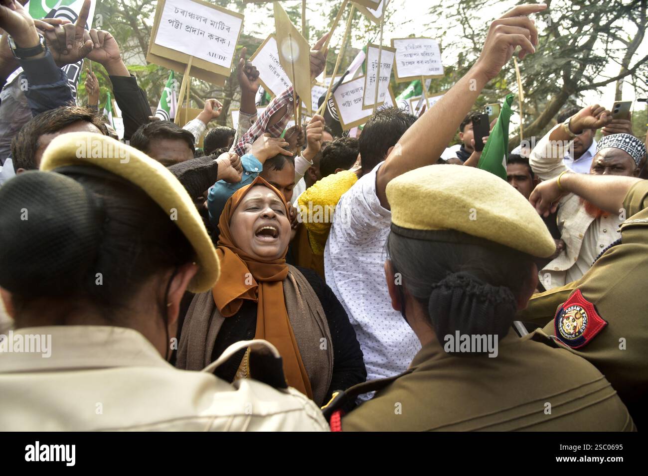 Guwahati, Guwahati, India. 4th Feb, 2025. Activist of All India United ...