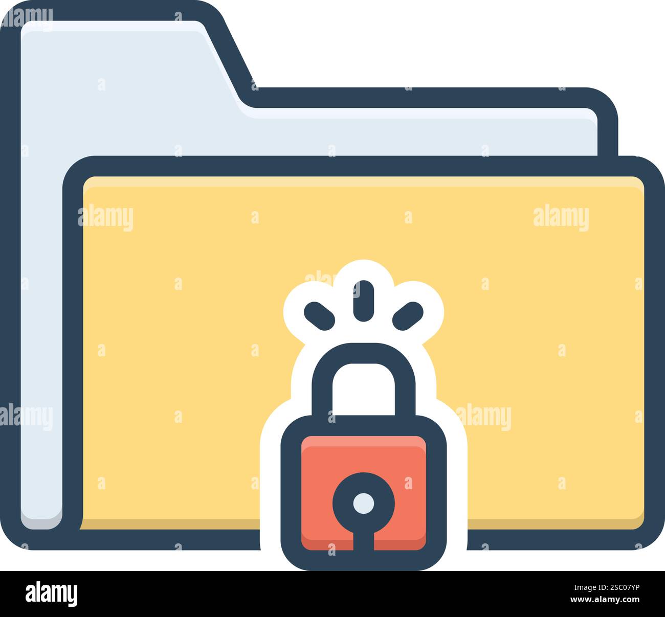 Locked folder icon Stock Vector Images - Alamy