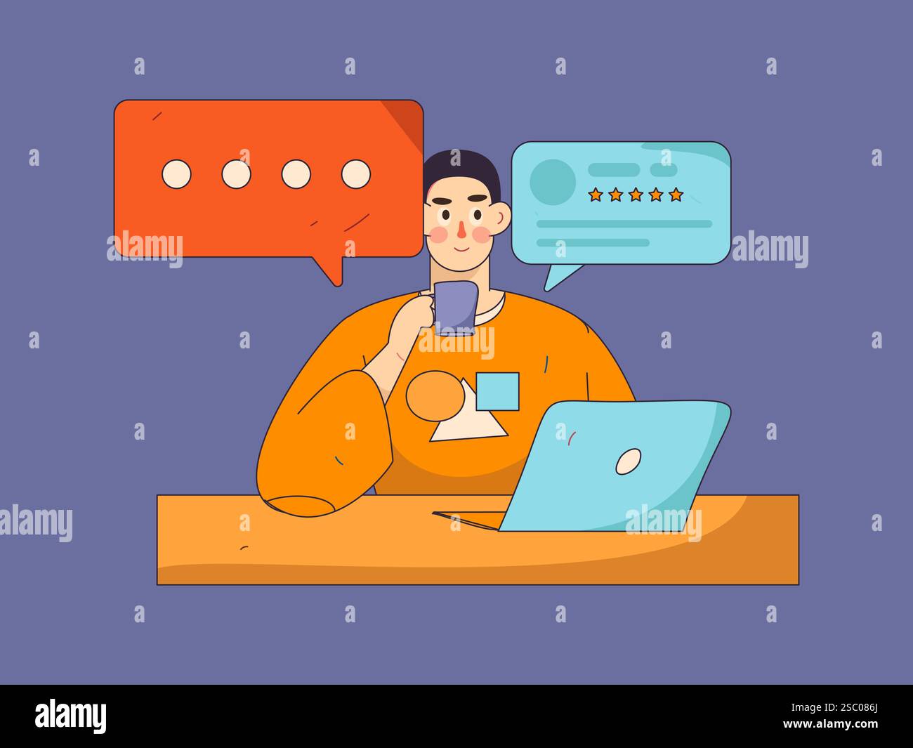 Communicate with consultants flat vector character concept operation ...