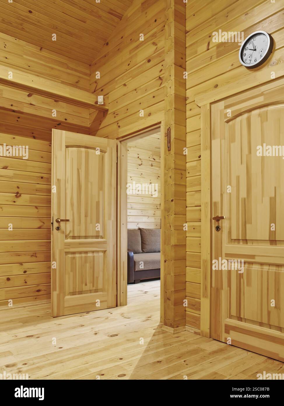 Doors to rooms. One of them is open Stock Photo - Alamy