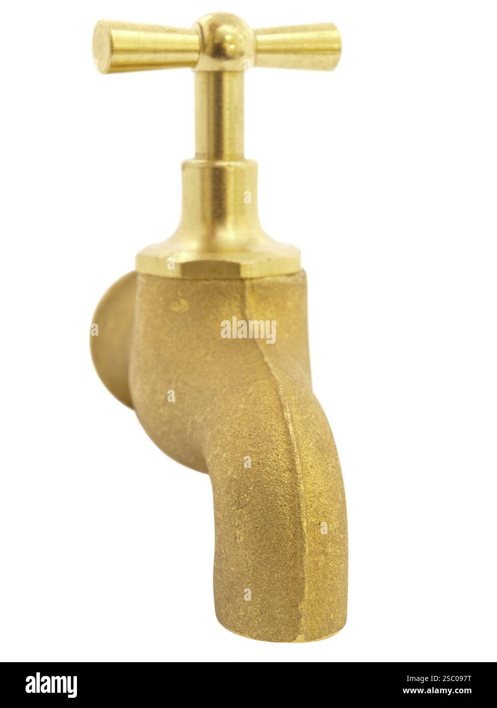 Copper Water Tap Over The White Background Stock Photo - Alamy