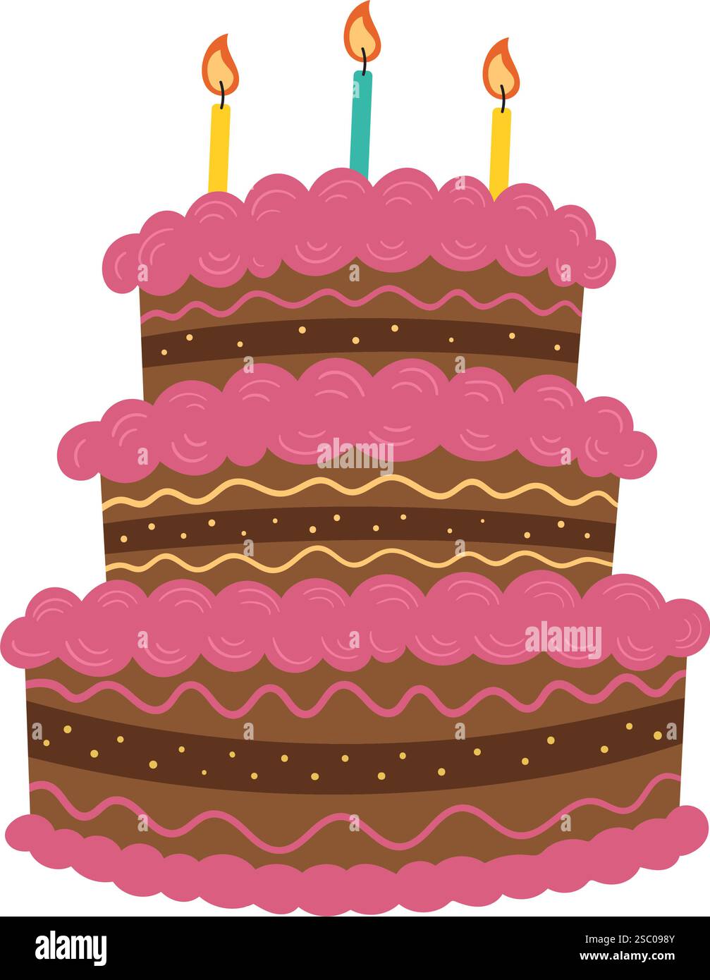 Tall Birthday Cake Icon Stock Vector Image & Art - Alamy