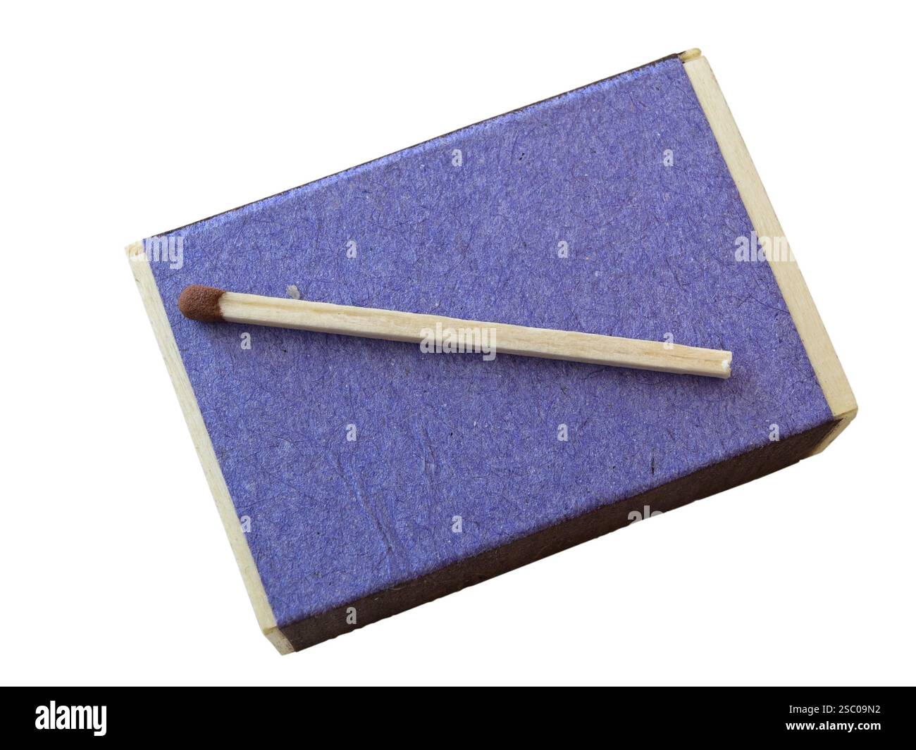 Single match at isolated match box against the white background Stock ...