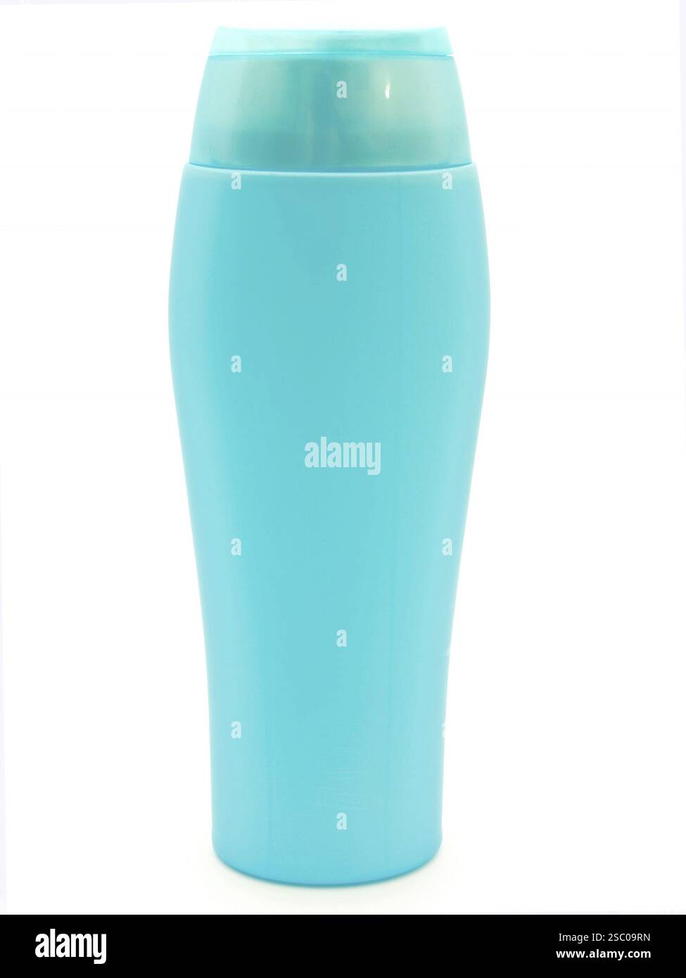 Blue Plastic Bottle Over The White Background Stock Photo - Alamy