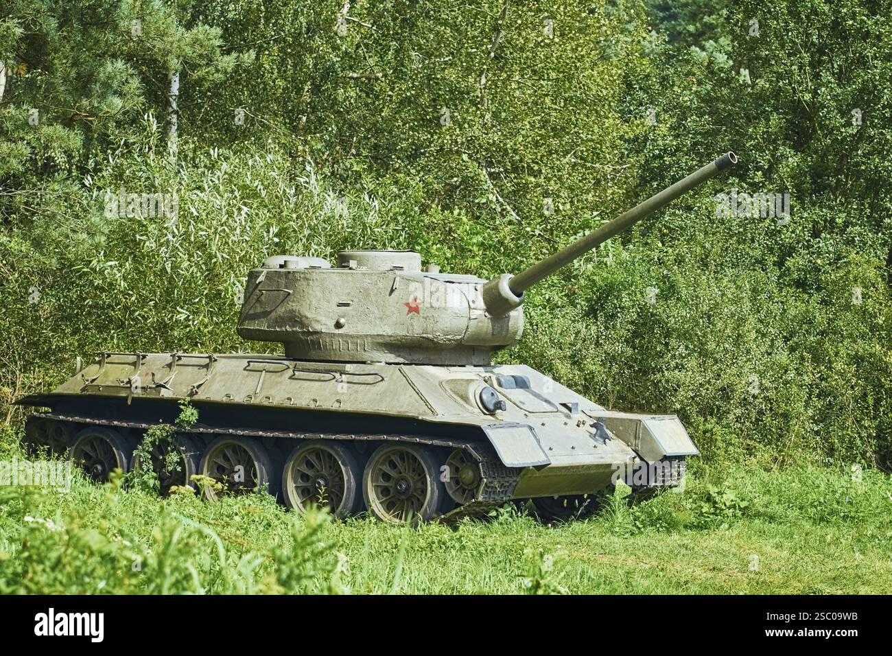 Tank of World War 2 in the Forest Kapisova, Slovakia, Europe Stock ...