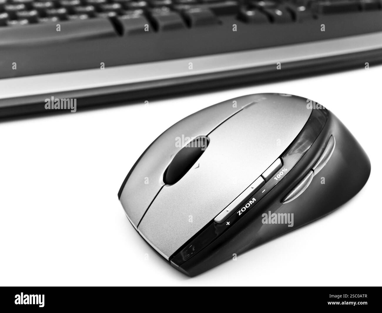 Wireless optical mouse over the white background Stock Photo - Alamy